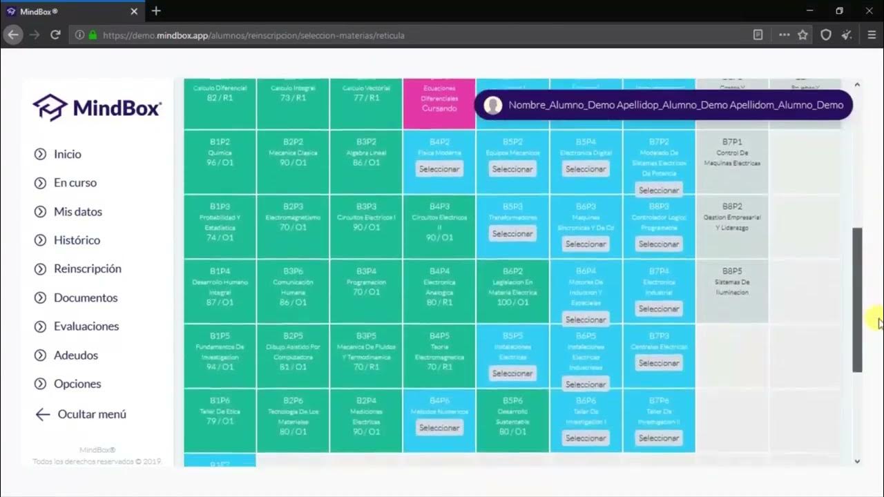 SELECCIÓN DE MATERIAS MEDIANTE EL SISTEMA MINDBOX | Como cargar tus materias en mindbox - YouTube