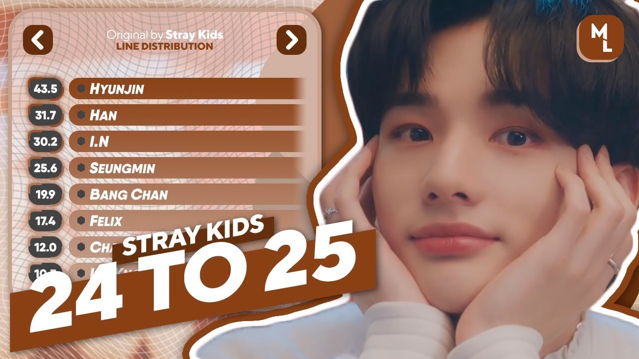 STRAY KIDS LINE DISTRIBUTION | Stray Kids - 24 to 25 [repost] - YouTube
