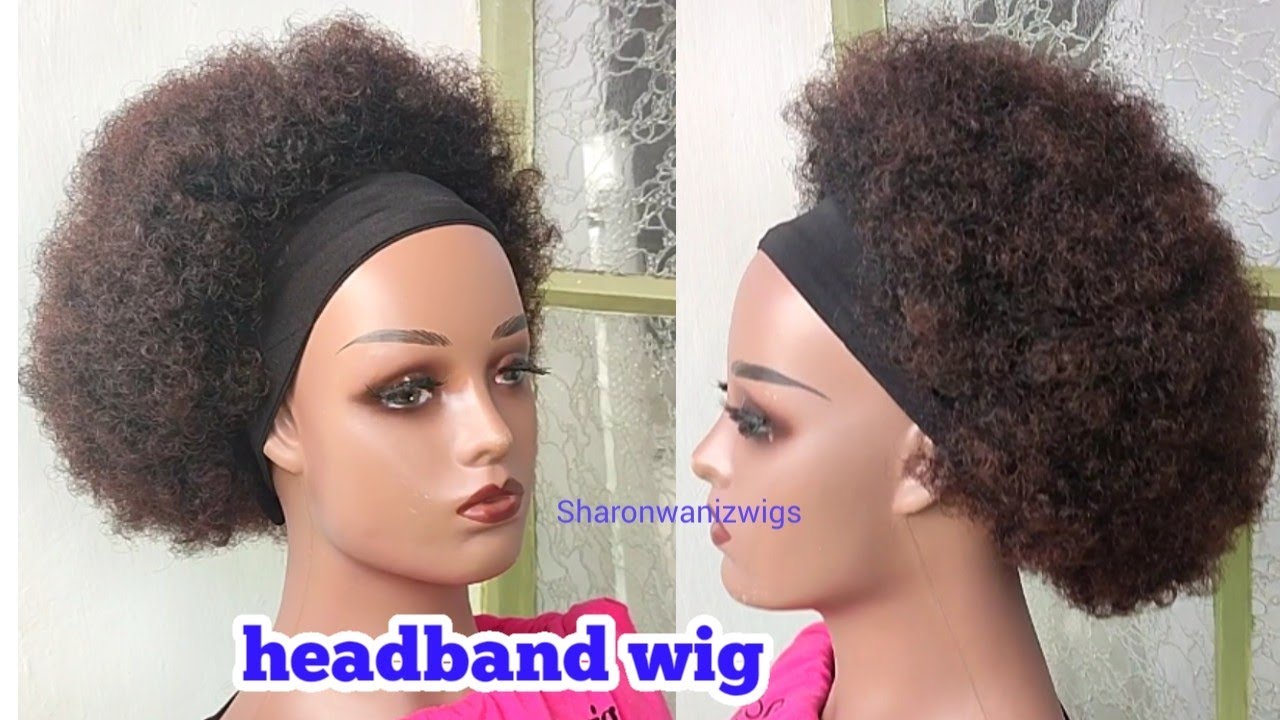 HEAD BANDS Afro Head Scarf Wig headband wig Simple and easy hairstyles ...