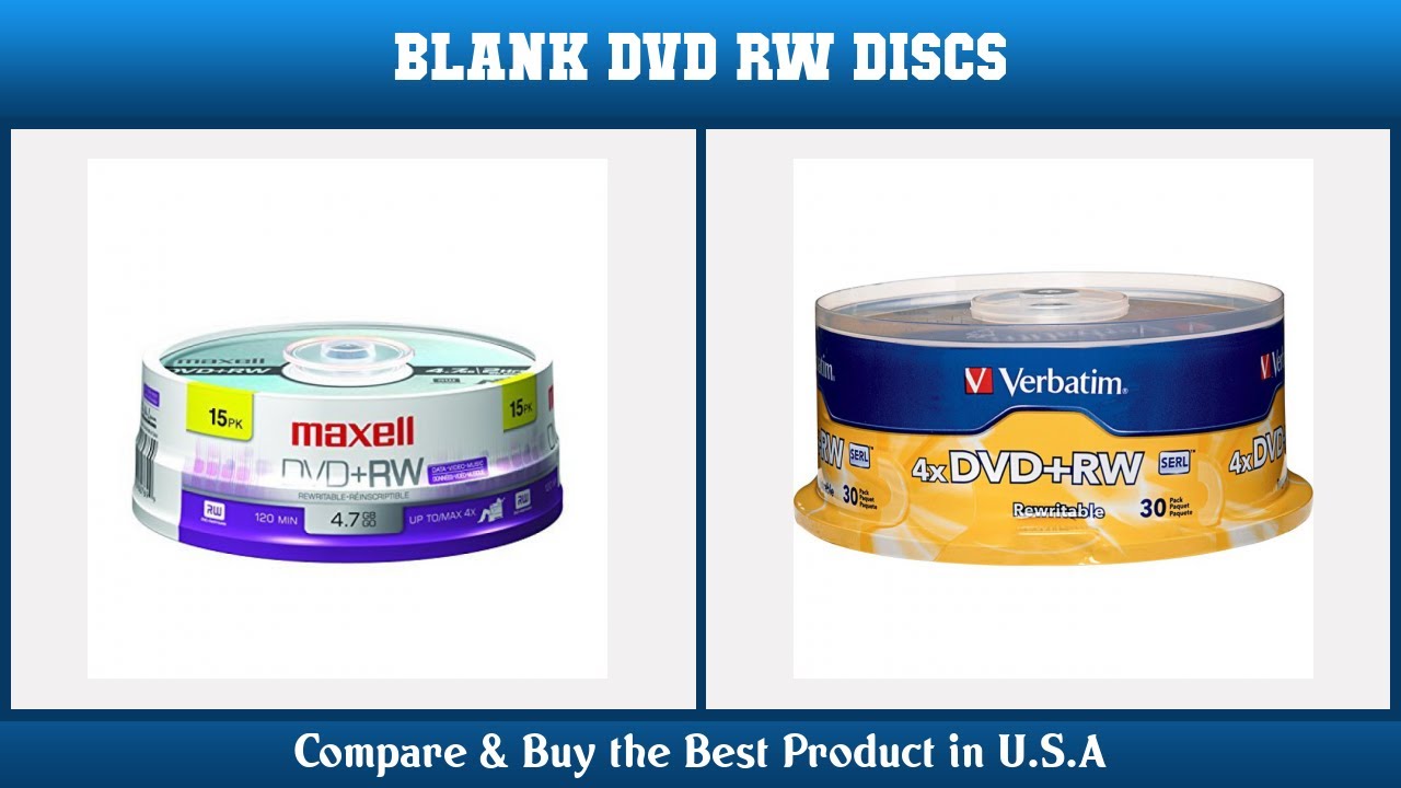 Top 10 Blank DVD+RW Discs to buy in USA 2021 | Price & Review - YouTube