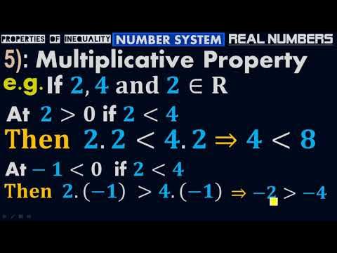 Multiplicative Properties of Inequality - Real Numbers - Numbering ...