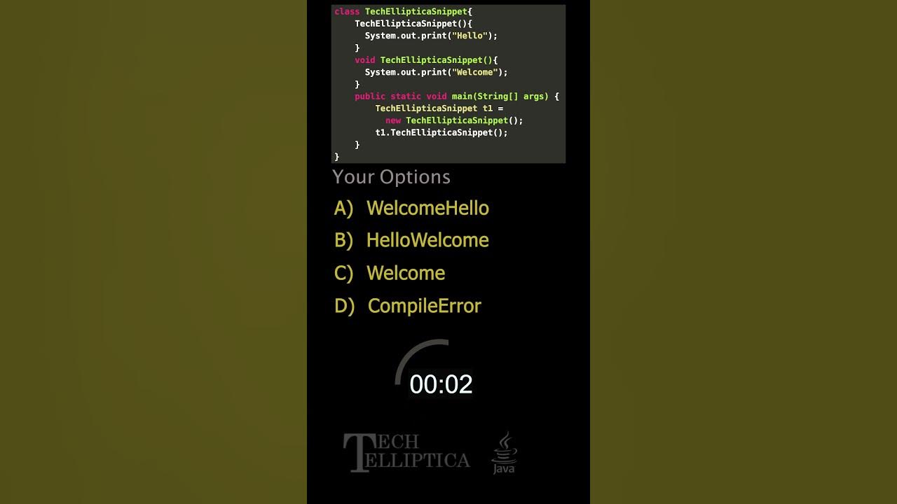 Constructor And Methods Interviewtips Coding Programming Javacodinginterviewquestions Youtube