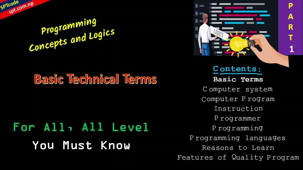Basic technical terms I how to learn programming language? - YouTube