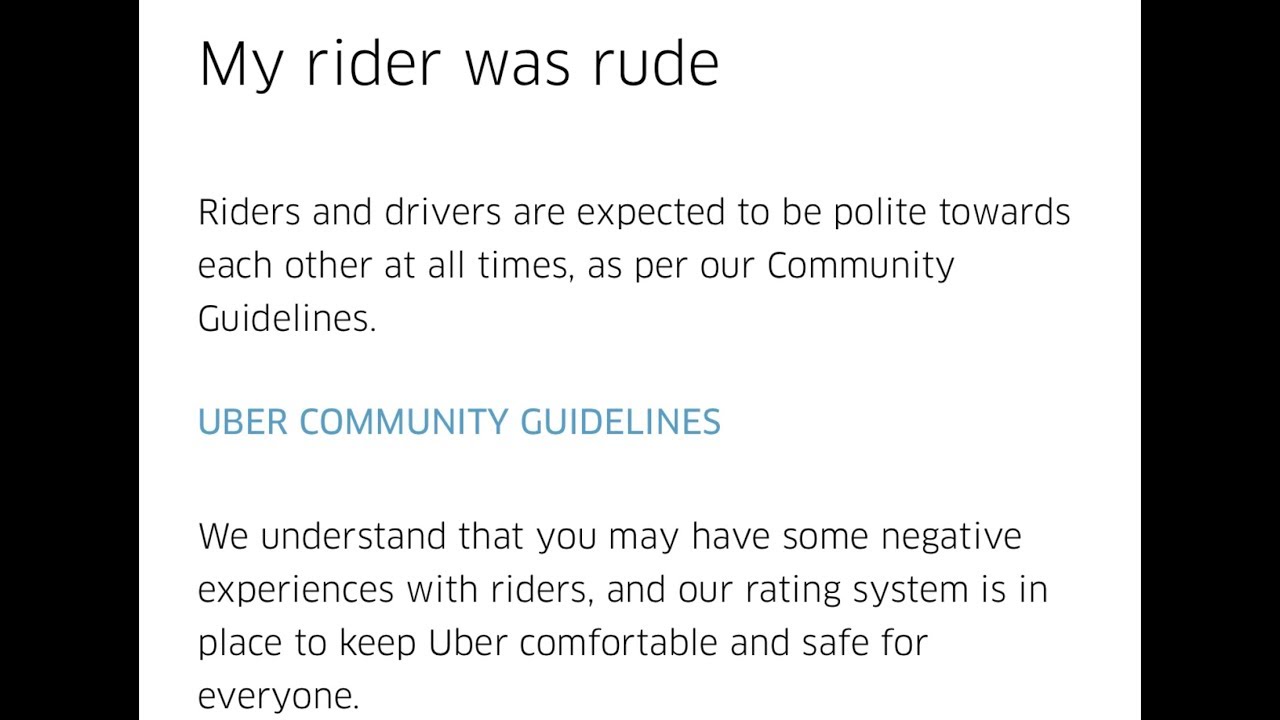 Uber- How To Report “Issues With A Rider”& “Issues With NOT Collecting ...