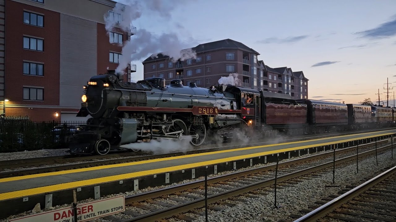 CP 2816 Steam Train & Other Trains At Franklin Park, IL 5/8/24 - YouTube