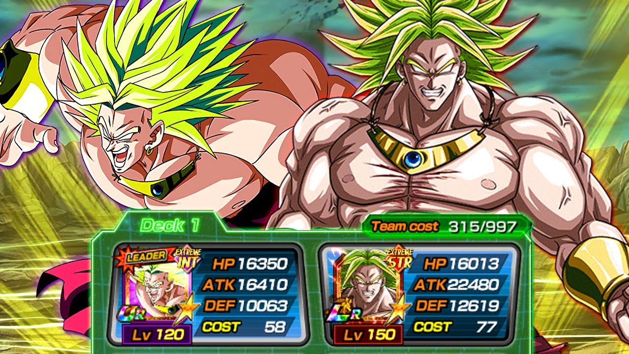 USING EZA LR BROLY AND INT BROLY ON THE SAME TEAM ON GLOBAL! (DBZ ...