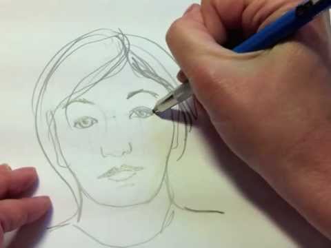 tutorial: how to draw a face - YouTube