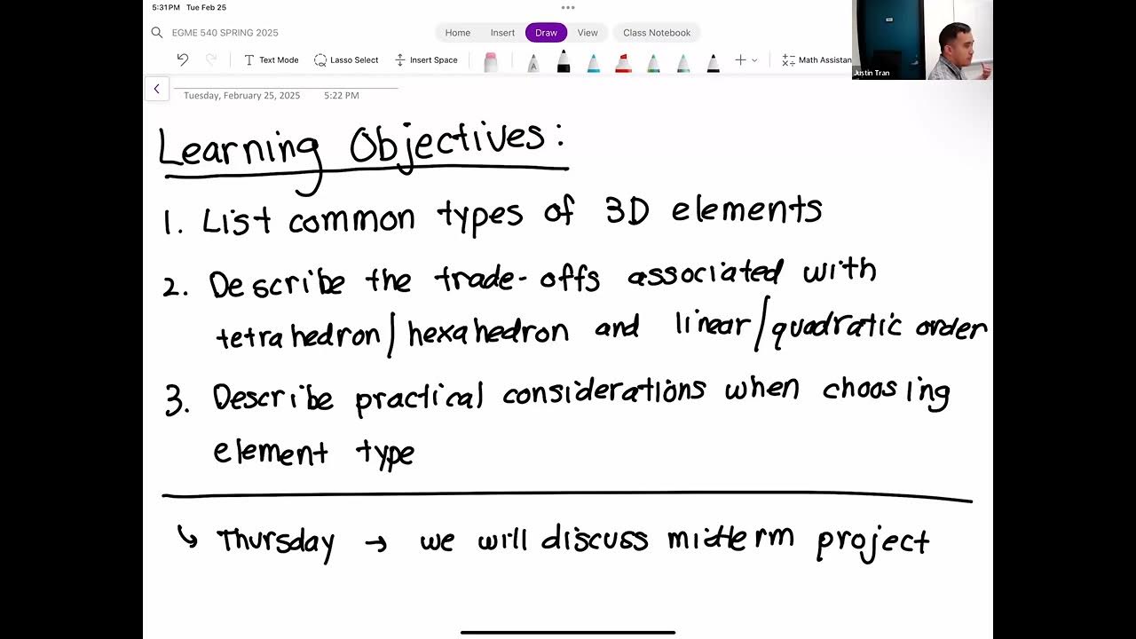 EGME 540 SPRING 2025 Week 6 Lecture 1 - YouTube