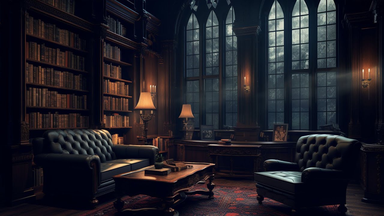 The Secret Corner of the Dark Library | Dark Background Music for ...