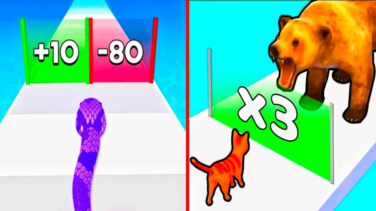 Snake Run Race vs Cat Evolution - All Levels Gameplay (Android,iOS ...