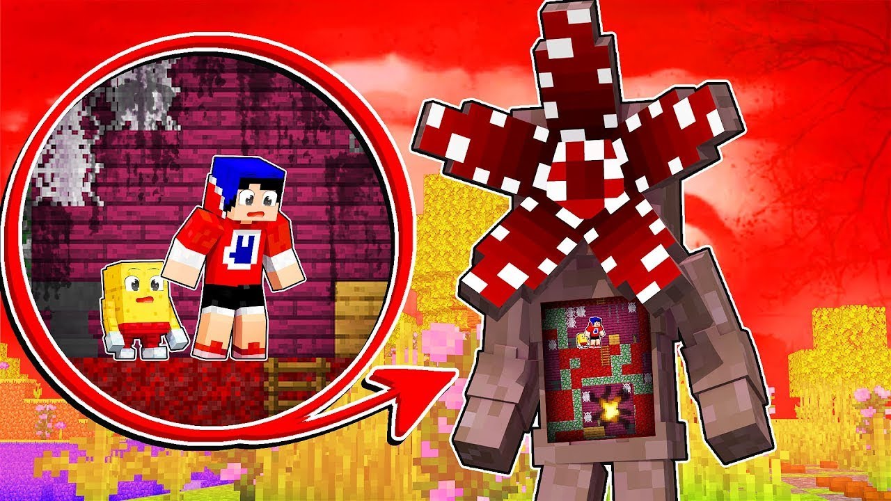 MINECRAFT MAS PODEMOS VIVER DENTRO DOS MONSTROS! (Demogorgon de ...