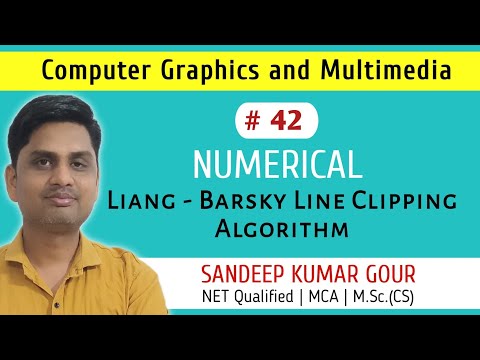 Numerical Liang Barsky line clipping algoritm | Computer graphics and multimedia - YouTube