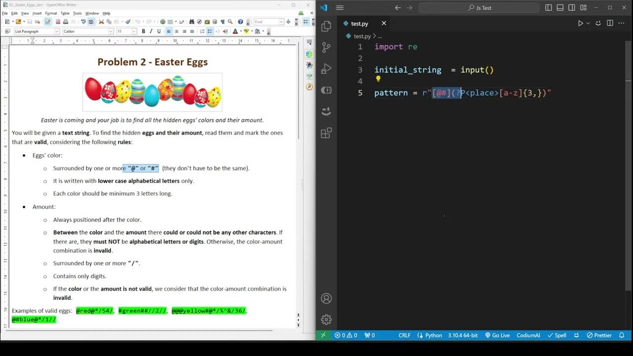 SoftUni Fundamentals Python - 02. Easter Eggs - YouTube