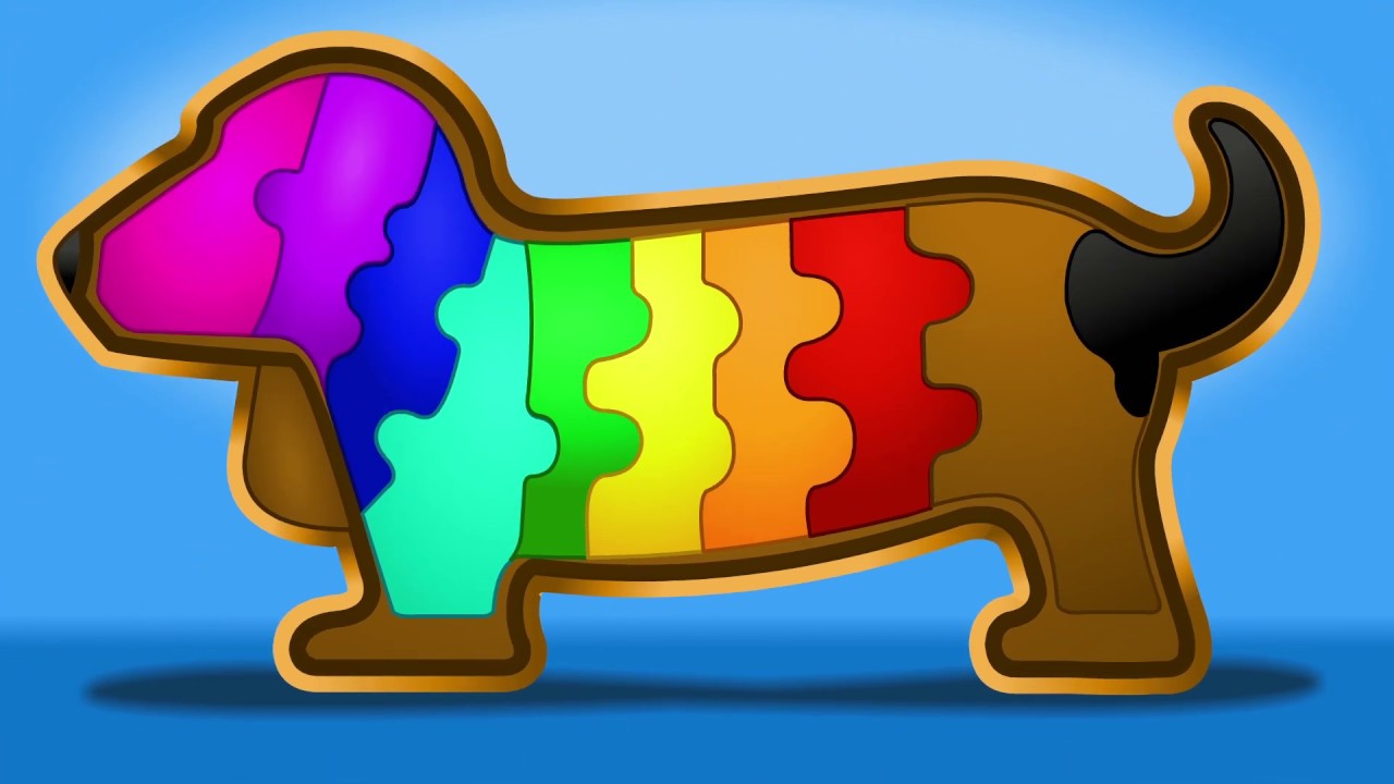 Learn Colors for Children with Colorful Dogs | Funny Animals Colors ...