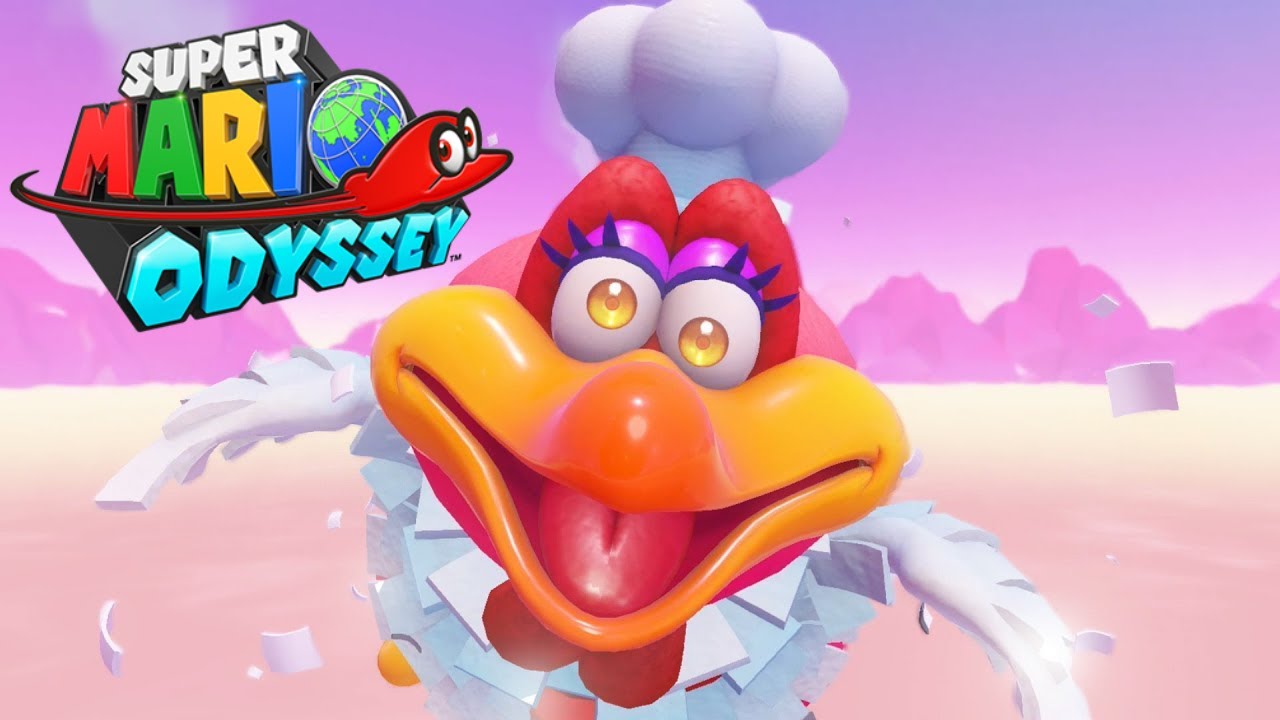 Super Mario Odyssey - Mario Fights a Thirsty Octopus And a Hungry Bird ...