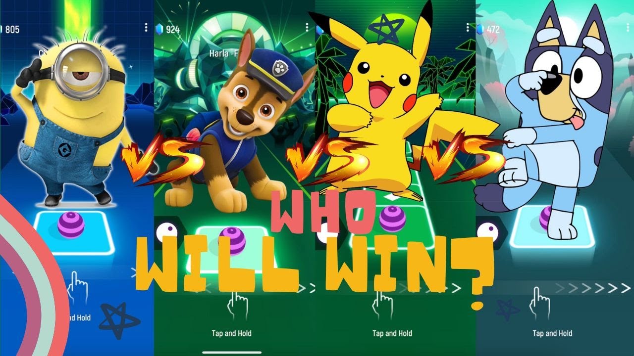 Minions 🆚 PAW Patrol 🆚 Pikachu 🆚 Bluey🪅 Who Is Best? - YouTube
