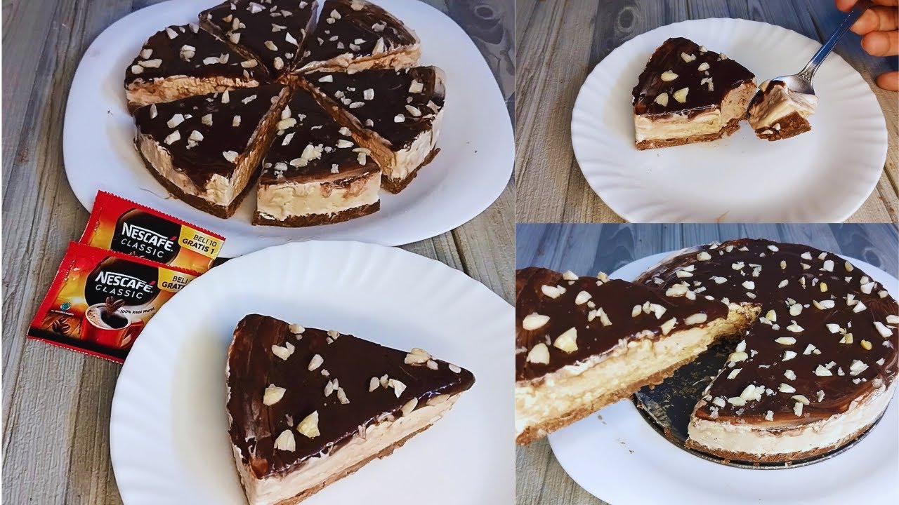 Nescafe coffee mousse cake! No flour, no eggs, no oven! I make it every ...