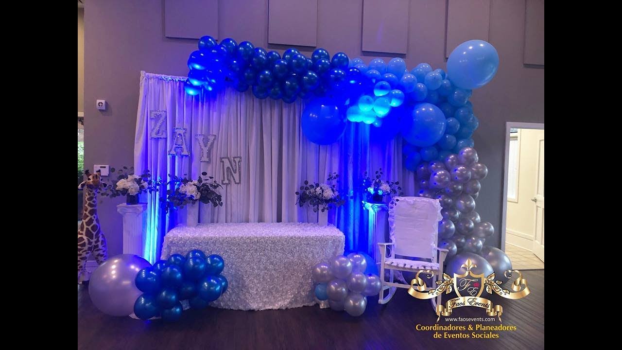 FAOS EVENTS DECORACION PARA BABY SHOWER COLOR AZUL CIELO, BLANCO ...