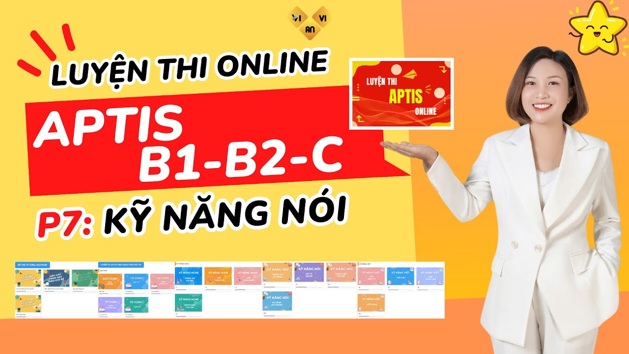 Giới Thiệu P7: LUYỆN THI KỸ NĂNG NÓI APTIS!! Khoá Học APTIS ONLINE B1-B2-C - YouTube