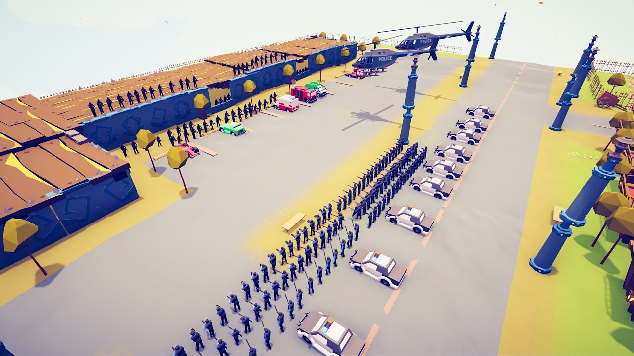 POLICE TEAM vs BANK ROBBERS TEAM - Totally Accurate Battle Simulator ...