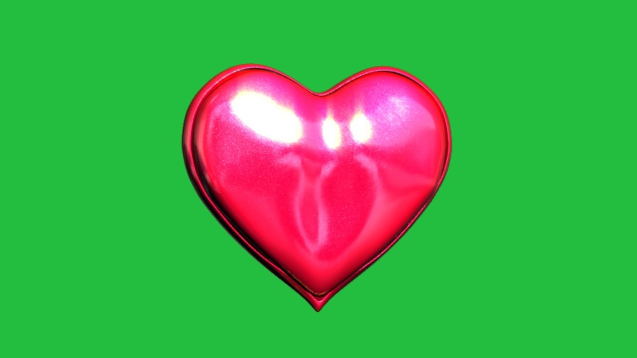 3d golden heart shape animation loop in HD|valentines day - YouTube