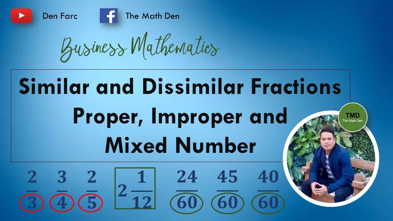 Similar Dissimilar Fractions Proper Fractions Improper Fractions Similar Dissimilar Fractions Proper Fractions Improper Fractions
