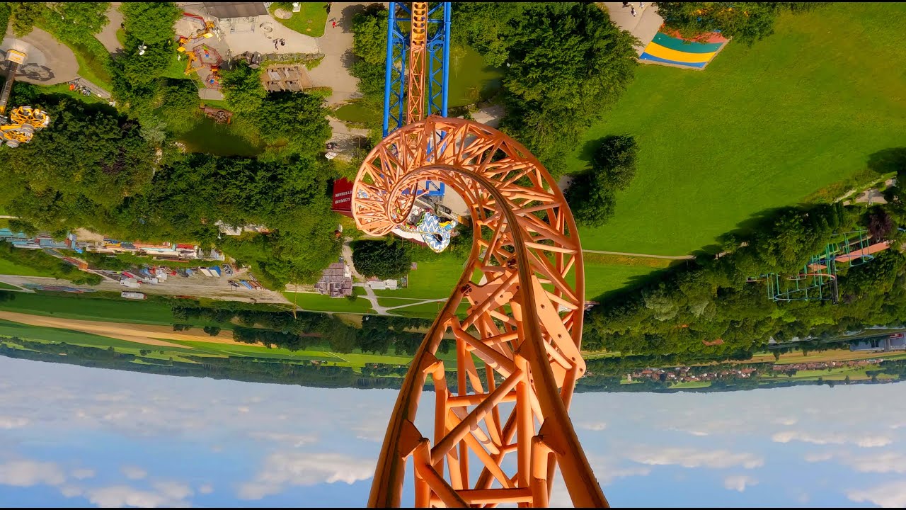 Sky Wheel Front Row POV | Skyline Park Germany's Maurer SkyLoop Coaster ...