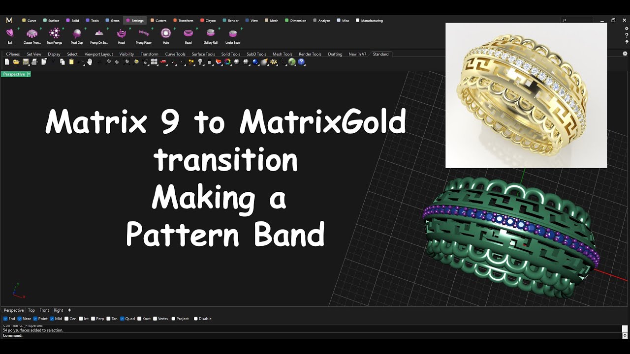MatrixGold Pattern Band - YouTube
