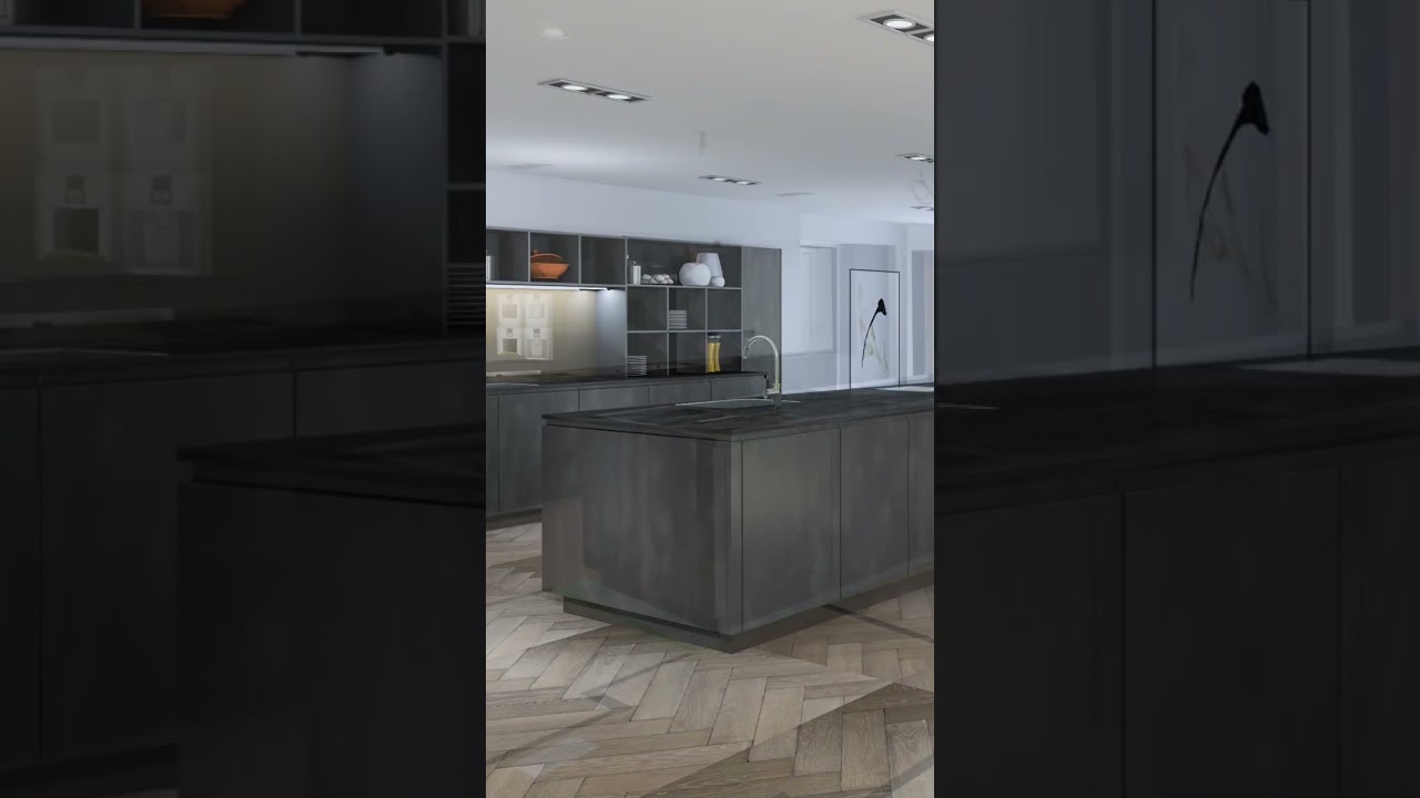 Leicht Kitchen Render, Installation and Completion - YouTube