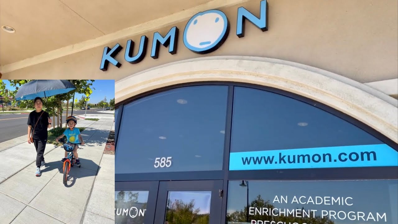 BIKING to KUMON for a PLACEMENT TEST / LEARNING HOW TO RIDE A BIKE FOR ...