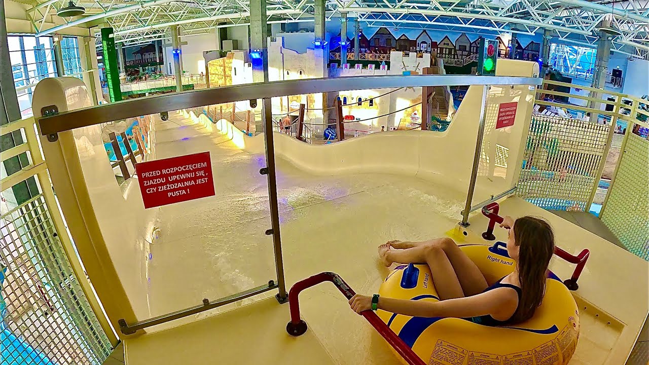 Family Water Slide at Aquapark Reda, Poland - YouTube