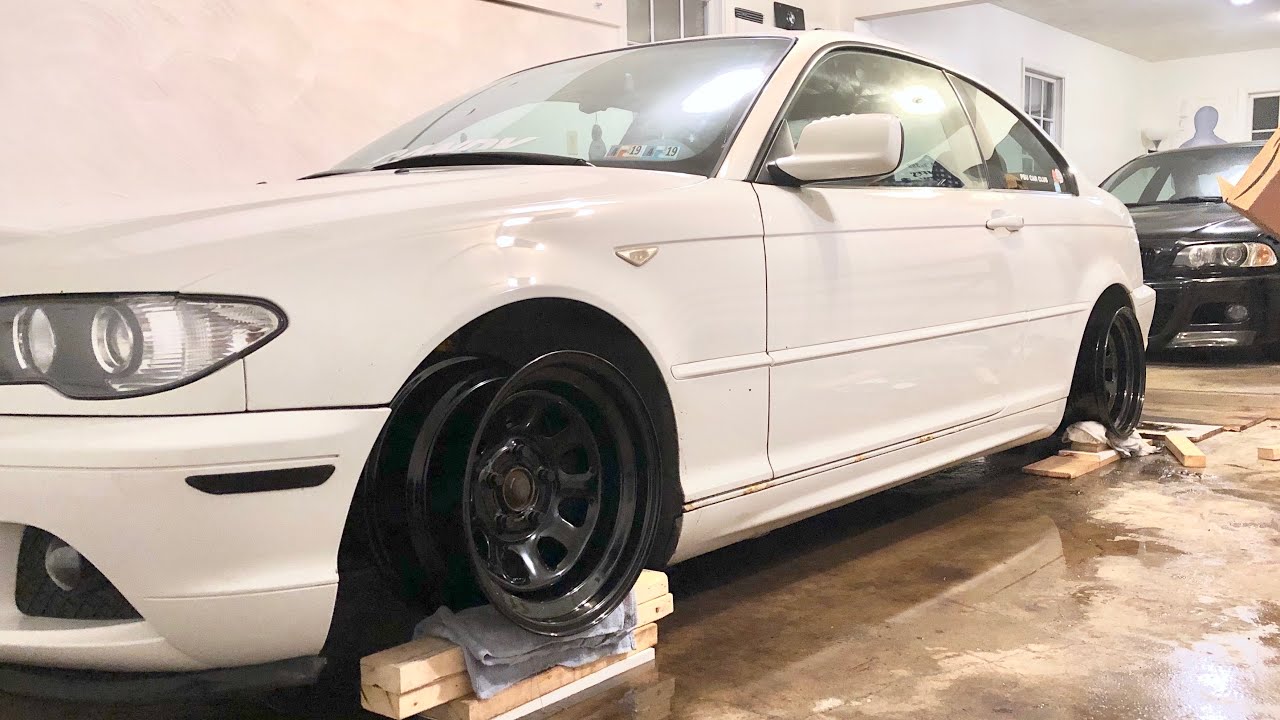 Test Fitting Diamond Racing Steelies on the E46 - YouTube