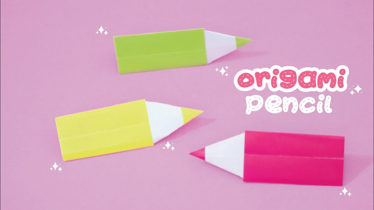 Origami Pencil Step by Step Easy Instructions - YouTube