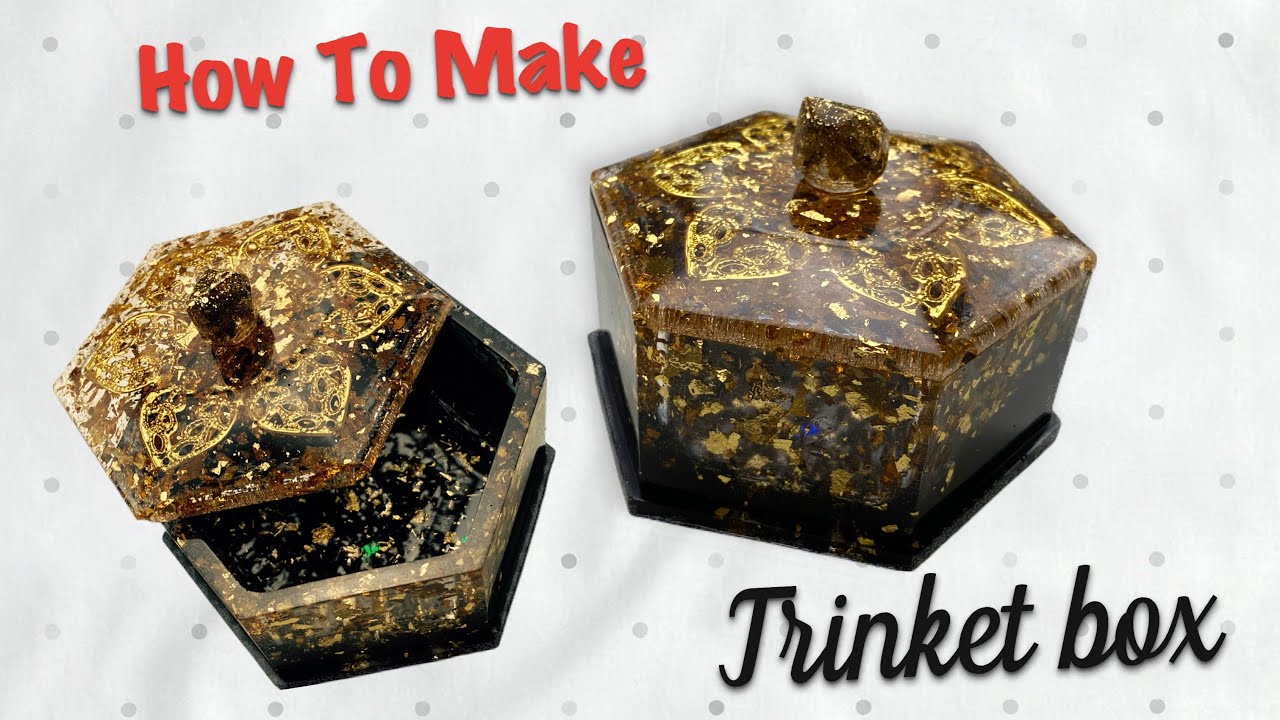 DIY Resin Trinket Jewelry Boxes - Hexagon Trinket Box - YouTube