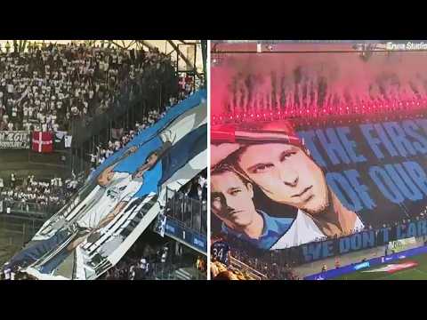 Komplet kibiców Århus GF w Poznaniu. \
