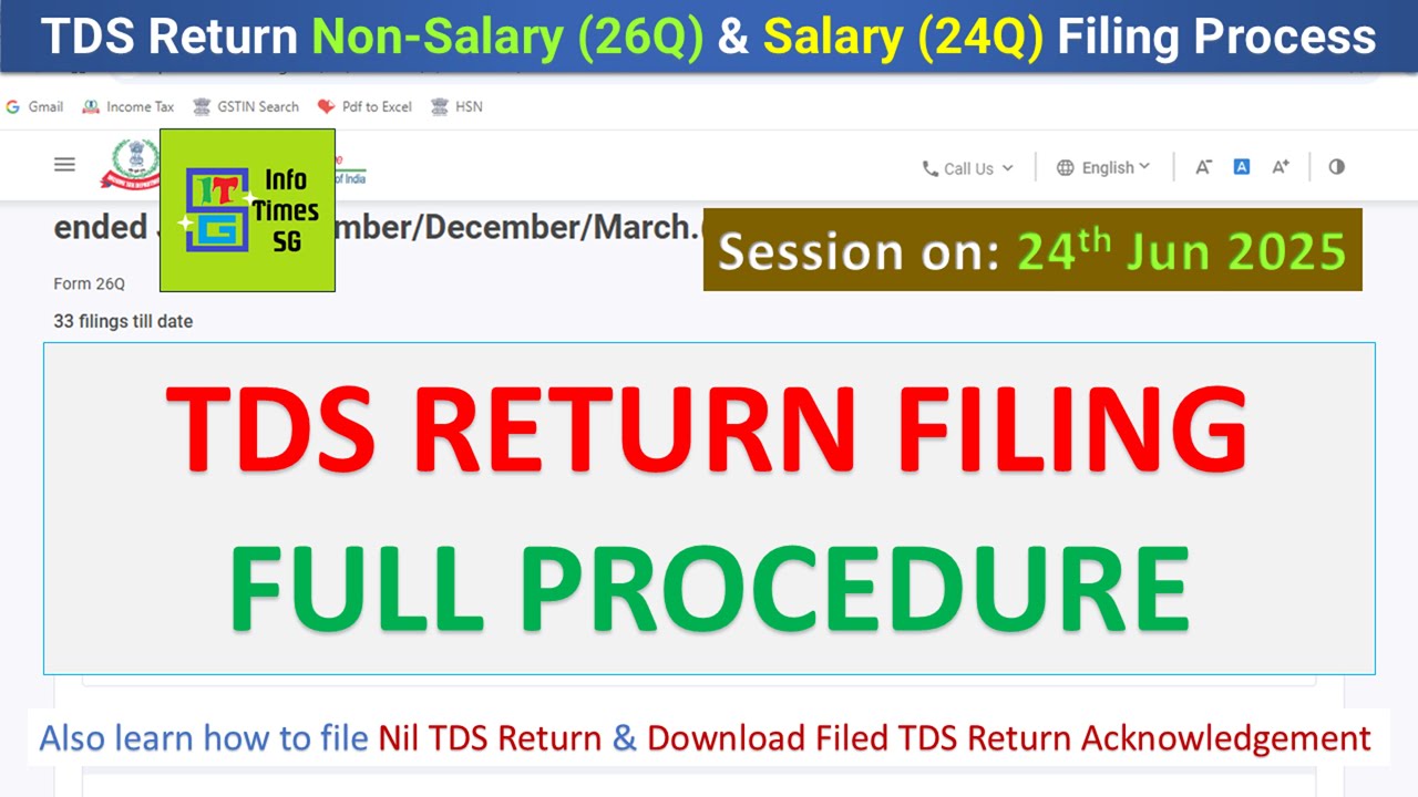 Learn how to File TDS Returns | Fvu Preparation & Upload | Form 26Q ...