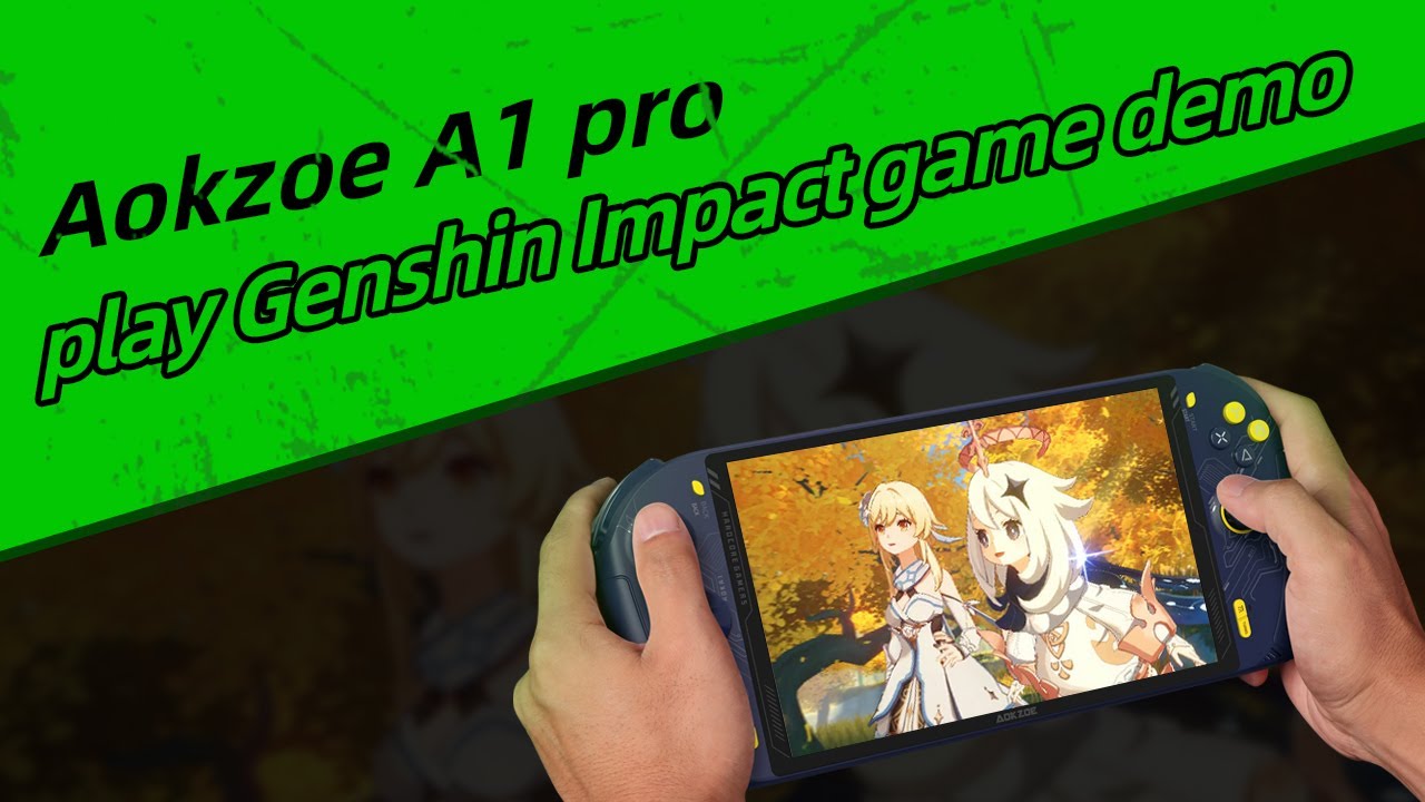 Aokzoe A1 pro play Genshin Impact game demo - YouTube