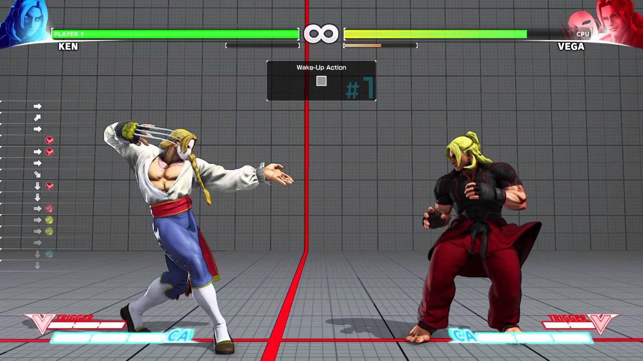 STREET FIGHTER V Ken EX aerial Hurricane Kick recovery frame trap - YouTube