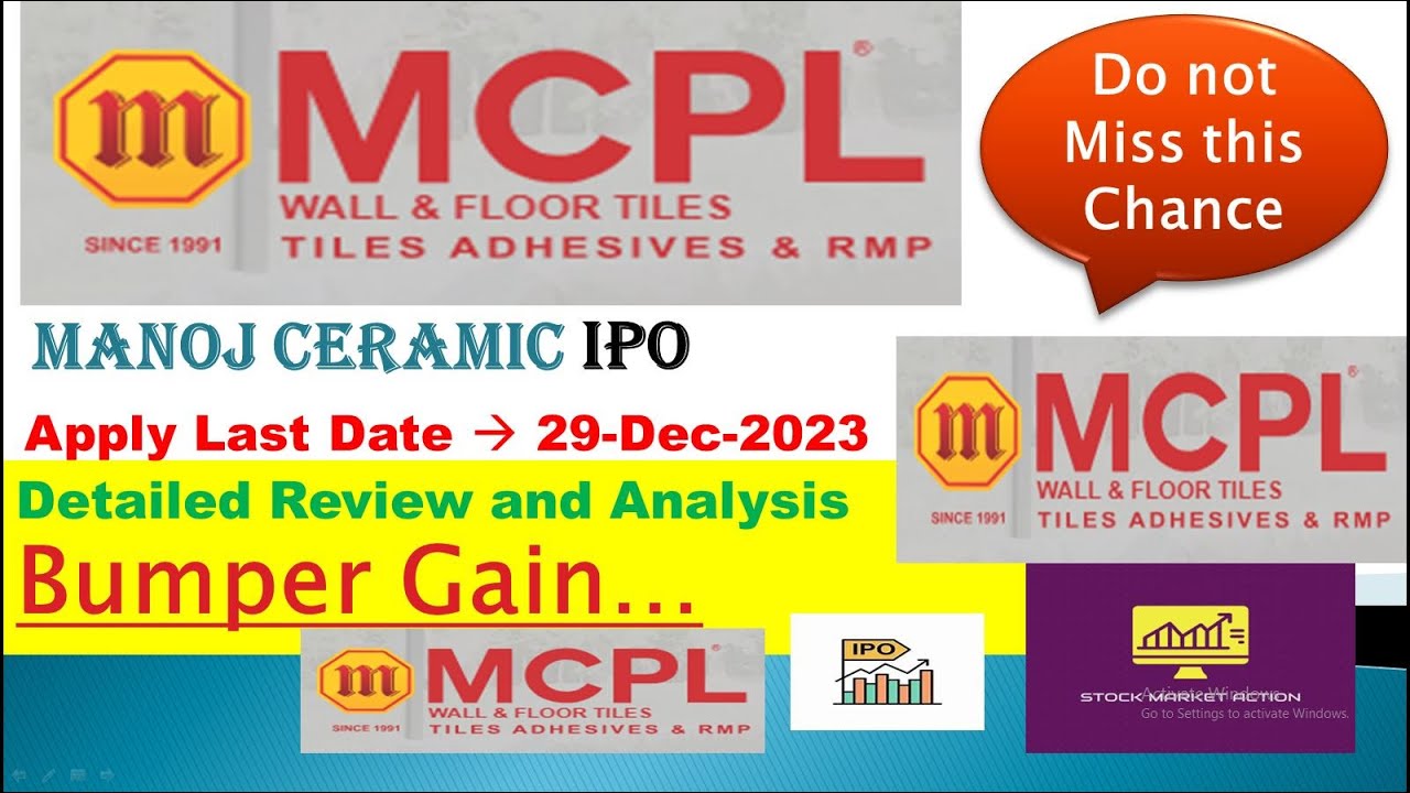 Manoj Ceramic IPO | MCPL IPO | MCPL | new ipo details | latest IPO ...