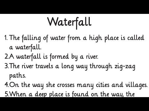 10 lines on Waterfall in English | Waterfall essay in English - YouTube