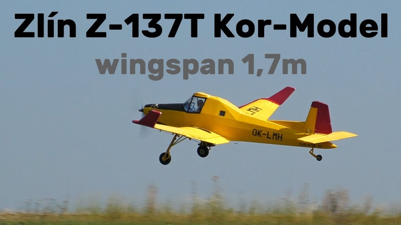 Zlin Z-137T Kor-Model | 1,7m EPP RC airplane | 4K | Rokytnice 2023 ...
