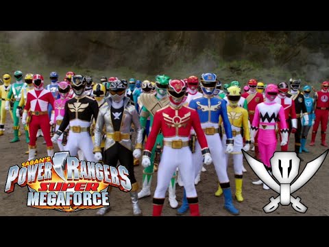 Power Rangers: Super Megaforce: Legendary Rangers Unite Scene - YouTube