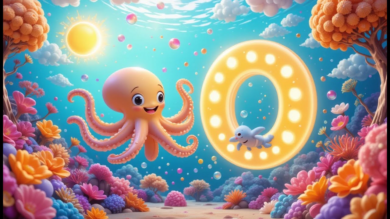 O is for Octopus - ABC Song for Kids | Learn Alphabet with Animals ...