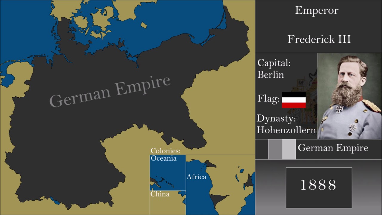 The history of German Empire: every year - YouTube