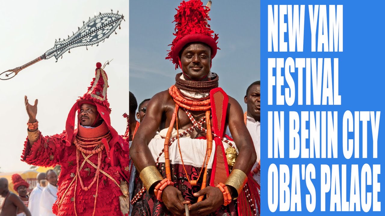 NEW YAM FESTIVAL, BENIN CHIEFS PAYS OBEISANCE TO THE OBA OF BENIN AS HE ...