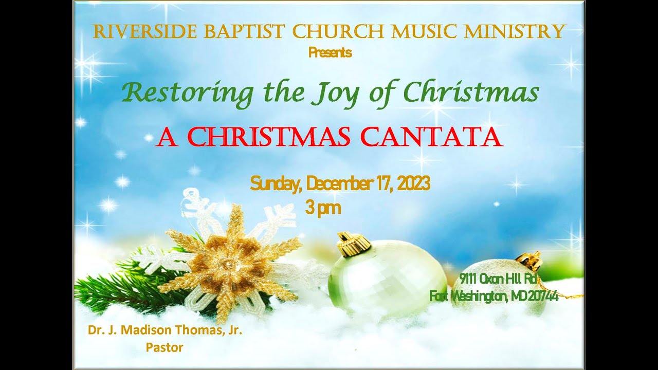 RBC LIVE | CHRISTMAS CANTATA | DECEMBER 17, 2023 - YouTube