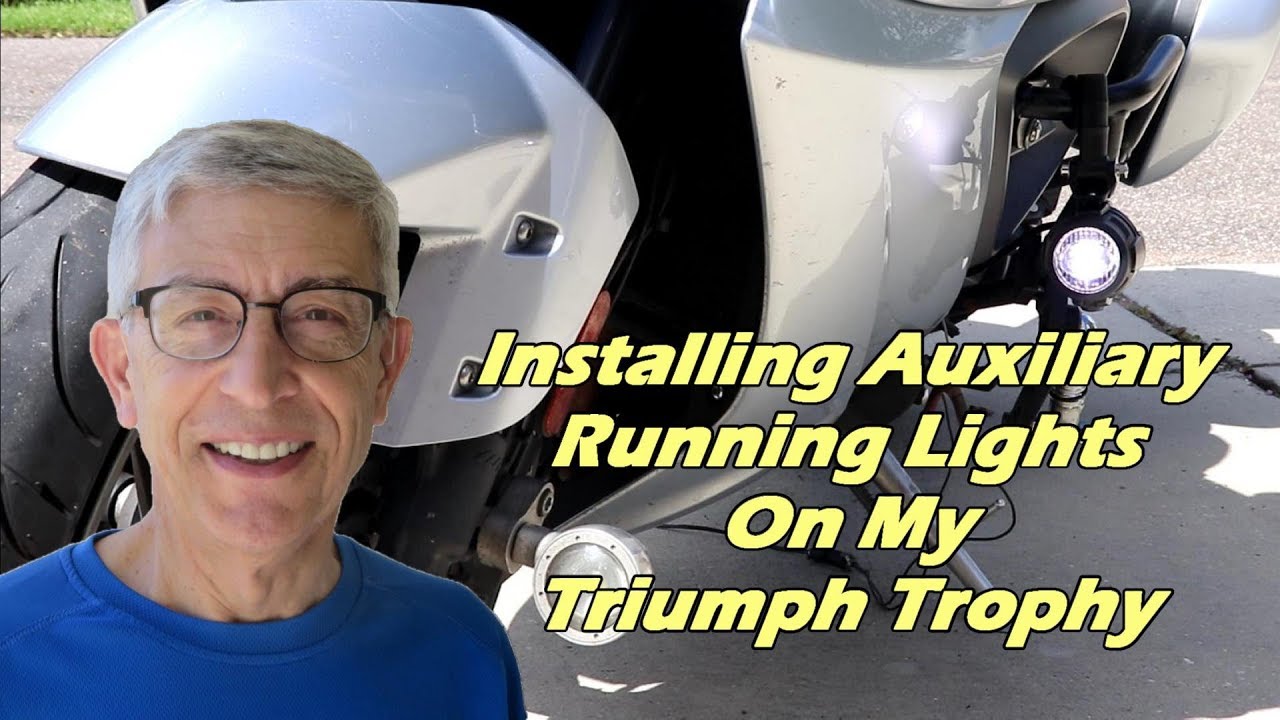 Installing Auxiliary Running Lights On My Triumph Trophy SE - YouTube