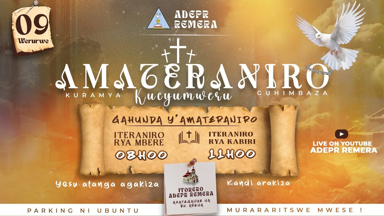 LIVE: ADEPR REMERA / ITERANIRO RYA KABIRI // TALIKI: 09/3/2025 - YouTube