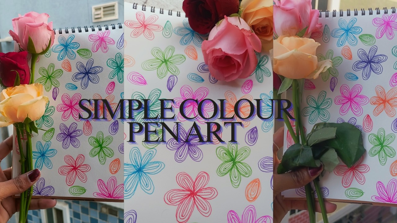 Simple colour pens art 🦩 🦄 | Simple Art Tutorial for Beginners - YouTube