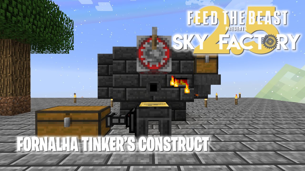 MINECRAFT MODS - FTB Sky Factory 2.5 - Parte 2 - Fornalha do Tinker's ...